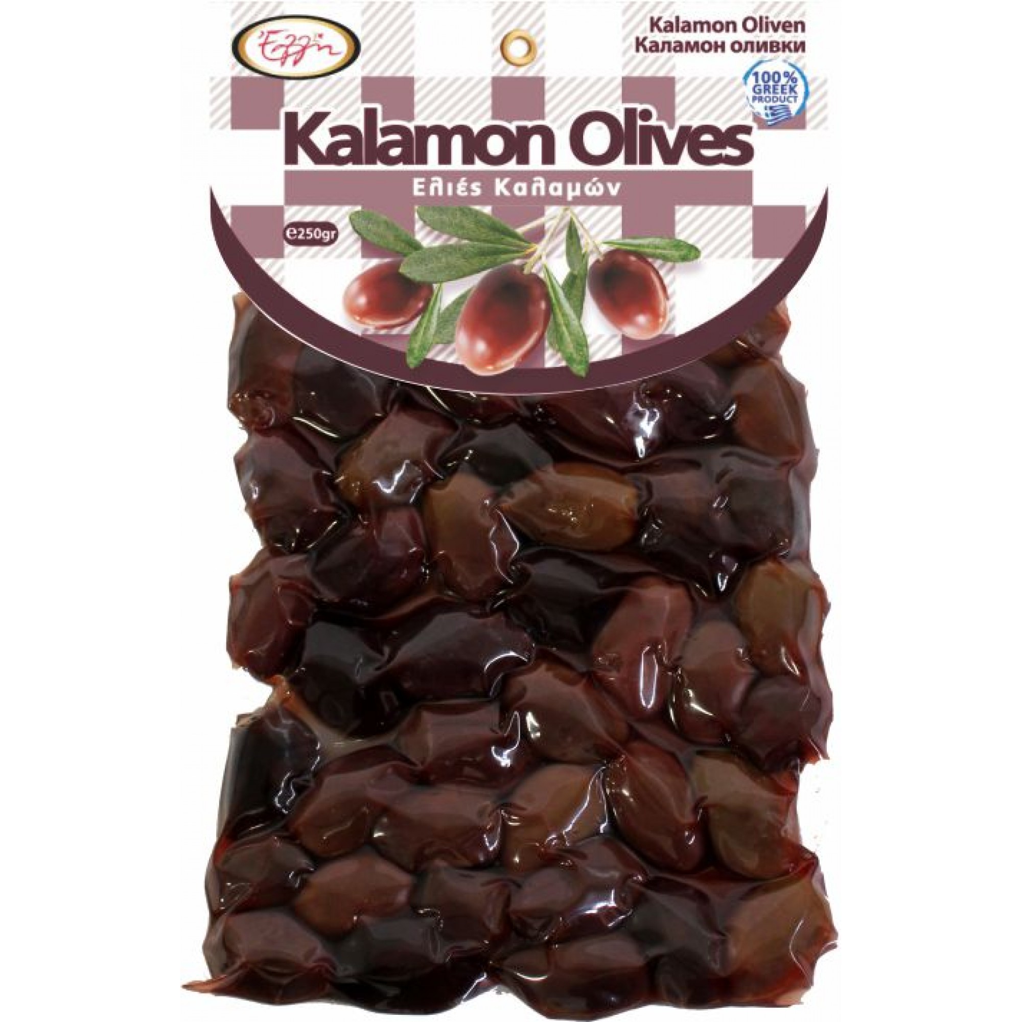 Black Kalamata olives "kalamon" (vacuum pack 250g)